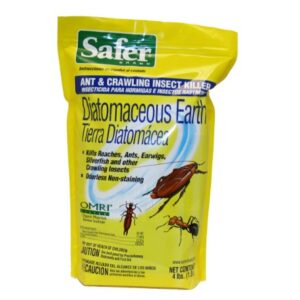 Safer Brand 51703 Diatomaceous Earth - Bed Bug, Ant and Crawling Insect Killer, 4-Pound Bag