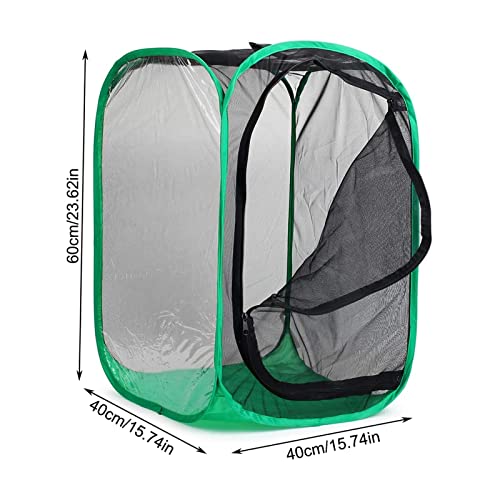 SENTIM Your Heart Foldable Insects Habitat Butterfly Cage Insects Rest Place Garden Bug Caterpillars Mesh House Portable Plant Cage (Color : Black)