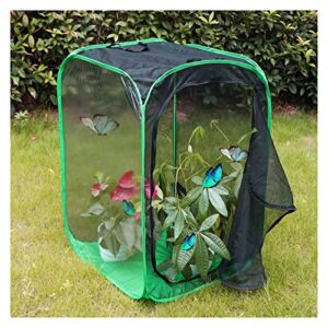 SENTIM Your Heart Foldable Insects Habitat Butterfly Cage Insects Rest Place Garden Bug Caterpillars Mesh House Portable Plant Cage (Color : Black)