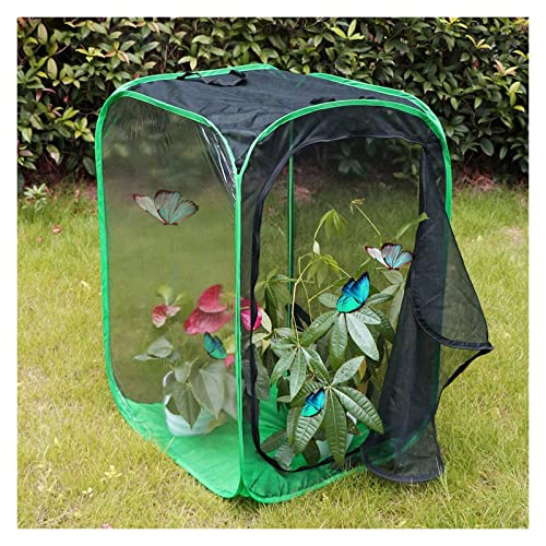 SENTIM Your Heart Foldable Insects Habitat Butterfly Cage Insects Rest Place Garden Bug Caterpillars Mesh House Portable Plant Cage (Color : Black)