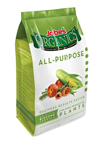 Jobe’s Organics 09526 Organic All Purpose Granular Fertilizer 4-4-4, 4 lb (Тwo Рack)