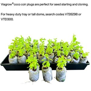 Viagrow Coco Coir Seed Starter Plugs, Sustainable Soil Pods, Expandable Coco Discs 50mm, 50-Pack