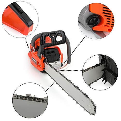 Frezon Gas Chainsaw 20 Inch, Chain Saws for Trees Gas Powered, 52cc 2 Cycle Gasoline Chain Saw for Trees Wood Garden Ranch Forest Cutting