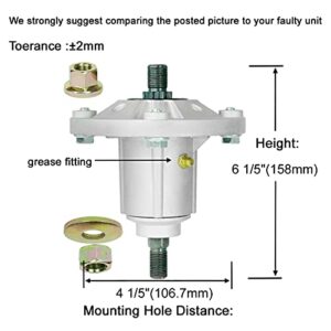 q&p Outdoor Power Deck Spindle Assembly Bracket Replaces GY21099 GY20867 Fits John Deere 190C D170 E180 G110 LA150 LA175 GY21099 with Mounting Bolt Holes Tapped for Easier Install