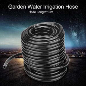 Garden Watering Tube, Water Tube Irrigation Hose Blank Distribution Tubing Line Drip Irrigation Tubing DIY Agriculture Hydroponics Misting Tubing 1/4 inch for Garden Irrigation System (10m)