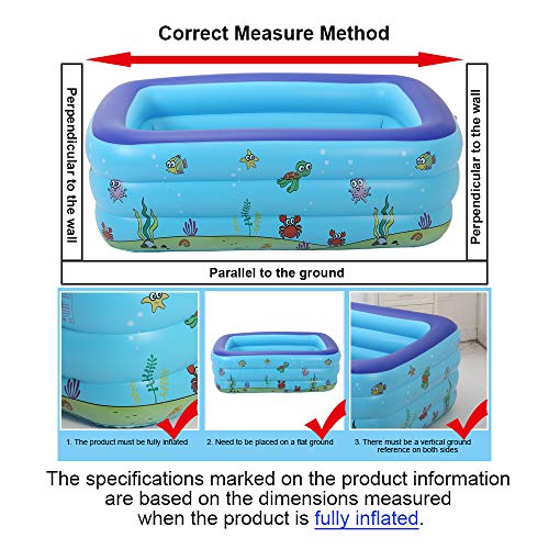 ECOiNVA Inflatable Swimming Pool Bathtubs Hot Tubs with Electric Air Pump (130cm)