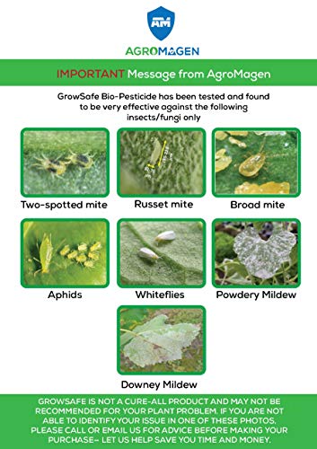 AgroMagen, GrowSafe Bio-Pesticide, Organic Natural Miticide, Fungicide and Insecticide, (1) 8.5 fl.oz.)