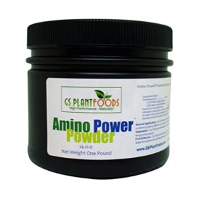 Amino Power Powder Nitrogen Fertilizer - Plant Based High Nitrogen Fertilizer for Plants - All Natural Nitrogen Source and chelating Agent - Suitable for Turf, Vegetables, Fruits & Berries