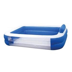 TP Giant Paddling Pool Blue and White, 195 x 145 x 40 cm - Pool for The Garden for Kids 3+