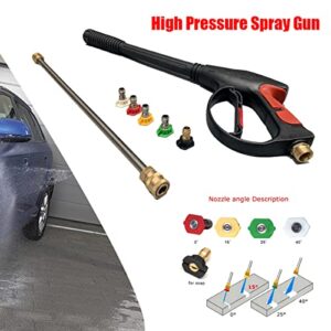 MECCTP 8-Part Pressure Washer Gun Replacement Kit, 30Ft Hose Wand Lance High Pressure Washer Gun Power Spray Gun 4000 psi with 5 Nozzle Tips for Daily and Professional Use