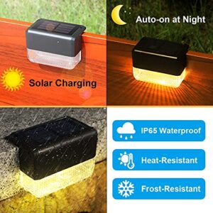 CHINLY Solar Deck Lights 12-Pack Outdoor Waterproof led, Warm White & Color Changing, Fence Post Solar Lights for Stairs, Fence, Deck, Garden, Patio Yard, Porch and Step