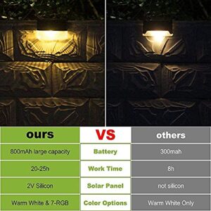 CHINLY Solar Deck Lights 12-Pack Outdoor Waterproof led, Warm White & Color Changing, Fence Post Solar Lights for Stairs, Fence, Deck, Garden, Patio Yard, Porch and Step