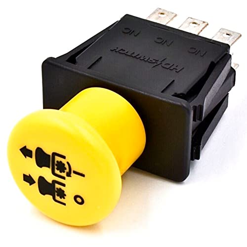 HD Switch Upgraded 10 AMP PTO Switch for Cub Cadet ZTX4 ZTX5 ZTX6 ZTXS Series 48 54 60 Lawn Mower & Garden Tractor Cutter Deck Electric Blade Clutch Engage Yellow Knob