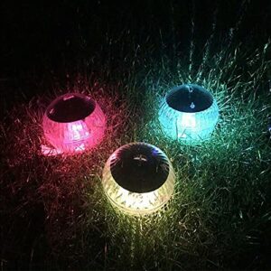 solar floating pool lights, ip65 waterproof led globe night light color changing hangable ball light for pond,garden,backyard,party 1pcs