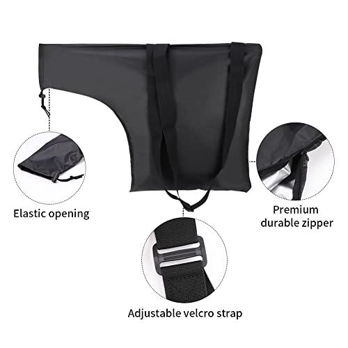 Leaf Blower Shoulder Bag, Leaf Blower Vacuum Bag with Shoulder Strap,Outdoor Garden Leaf Blower Bag Set for Most Leaf Blower(Black)