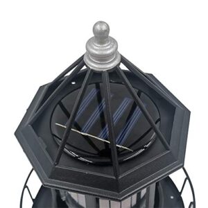 QOONESTL LED Solar Powered Lighthouse, IP65 Waterproof LED Solar Hanging Lamp, 360 Degree Rotating Landscape Light, Lawn Lantern for Garden Yard Outdoor Decor