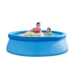 dppan easy set swimming pool, inflatable swimming pools for kids and adults above ground family inflatable swimming pool, for backyard garden patio,blue_15ft x 33in