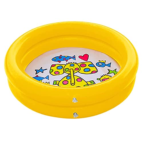 Nflatable Kids Kiddie Pool, Wading Pool for Toddler Durable Swimming Pool, Family Above Ground Pool, Summer Outside Round Pools for Children Adults Garden Backyard,Yellow