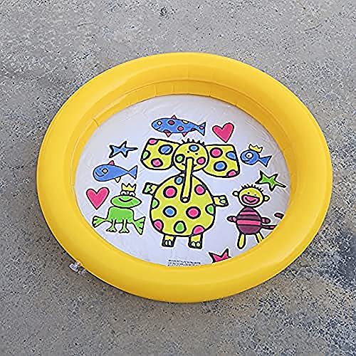 Nflatable Kids Kiddie Pool, Wading Pool for Toddler Durable Swimming Pool, Family Above Ground Pool, Summer Outside Round Pools for Children Adults Garden Backyard,Yellow