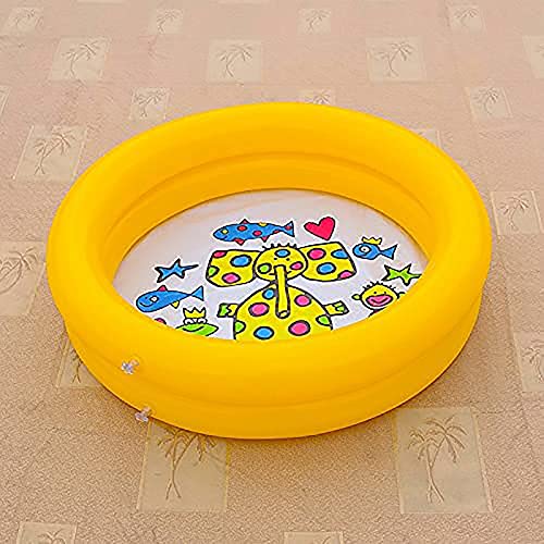 Nflatable Kids Kiddie Pool, Wading Pool for Toddler Durable Swimming Pool, Family Above Ground Pool, Summer Outside Round Pools for Children Adults Garden Backyard,Yellow