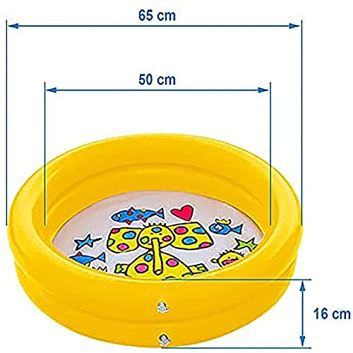 Nflatable Kids Kiddie Pool, Wading Pool for Toddler Durable Swimming Pool, Family Above Ground Pool, Summer Outside Round Pools for Children Adults Garden Backyard,Yellow