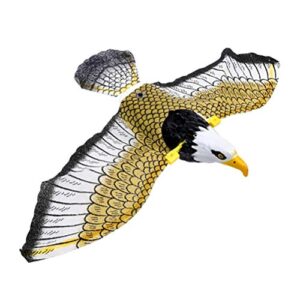 bird repellent hanging eagle, hanging eagle with music flying bird scarer, luminous bird repellent hanging eagle garden decoration