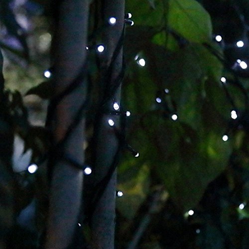 GDEALER Solar String Lights 72ft 200 LED 2 Modes White Solar Powered Waterproof Starry Fairy Outdoor String Lights Christmas Decoration Lights for Garden Path, Party, Bedroom Decoration Cool White