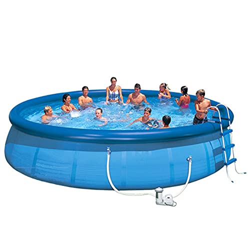 DPPAN Inflatable Swimming Pool, 18ft x 48in Easy Set Swimming Pool Top Ring Blow Up Pools for Adults and Kids, Outdoor, Yard, Garden, Easy Set Blow up Pool, with Air Pump,Blue