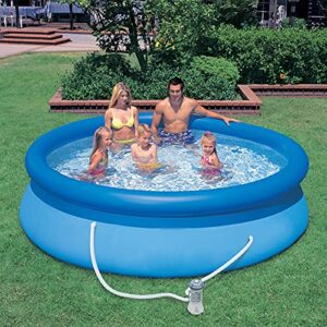 DPPAN Inflatable Swimming Pool, 18ft x 48in Easy Set Swimming Pool Top Ring Blow Up Pools for Adults and Kids, Outdoor, Yard, Garden, Easy Set Blow up Pool, with Air Pump,Blue