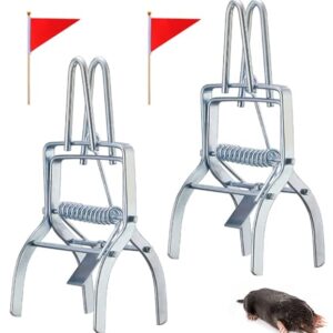 2PACK Mole Trap Steel Gopher for Lawn Outdoor Gopher Garden Farm