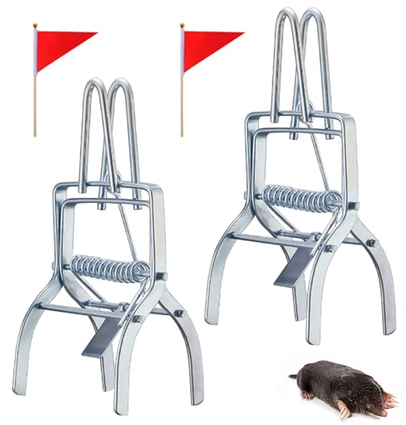 2PACK Mole Trap Steel Gopher for Lawn Outdoor Gopher Garden Farm