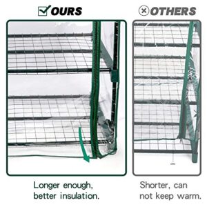 Solution4Patio Expert in Garden Creation #G310B00-US Transparent PVC Greenhouse Replacement Cover Fit for Upgrade Wider 4-Tier Shelves, Frame Size 39 in. W x 19 in. D x 63 in. H (Frame Not Included)