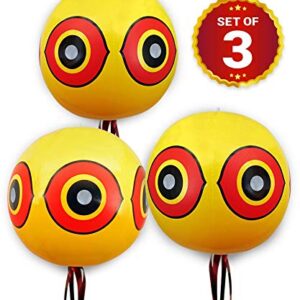 De-Bird Balloon Bird Repellent - 3-Pk - Fast and Effective Solution to Pest Problems - Scary Eye Balloons Keep Birds Away from House, Garden Crops, Swimming Pools & More