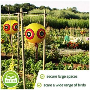 De-Bird Balloon Bird Repellent - 3-Pk - Fast and Effective Solution to Pest Problems - Scary Eye Balloons Keep Birds Away from House, Garden Crops, Swimming Pools & More