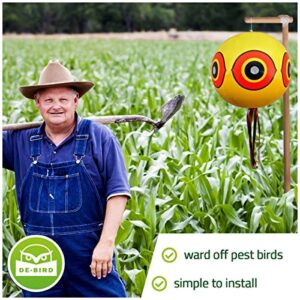 De-Bird Balloon Bird Repellent - 3-Pk - Fast and Effective Solution to Pest Problems - Scary Eye Balloons Keep Birds Away from House, Garden Crops, Swimming Pools & More