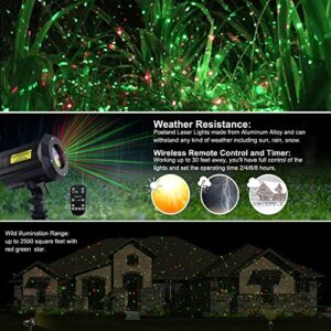 Poeland Garden Lights Moving Laser Christmas Lights Firefly Star Projector for Home and Garden