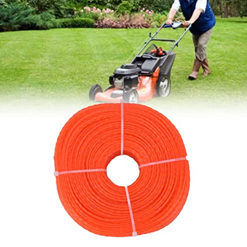 Alvinlite Trimmer Line Nylon String Trimmer Line Lawn Mower Accessories 2.4mm 120m Orange for Garden Lawn