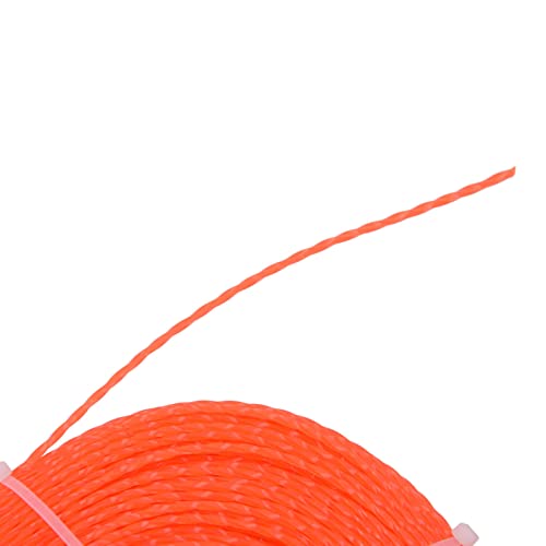 Alvinlite Trimmer Line Nylon String Trimmer Line Lawn Mower Accessories 2.4mm 120m Orange for Garden Lawn