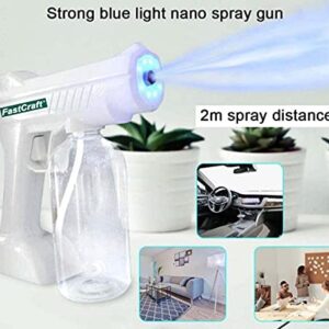 Atomizer Gun Sprayer Blue Light Nano Rechargeable Steam Fogger Gun for Office, School, Restaurant, Garden, Home - Steaming Sprayer Atomizer Gun