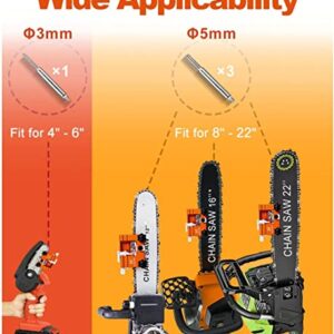 Chainsaw Sharpening Tool, Chainsaw chain Sharpener with 4Pcs Burrs, Manual Chainsaw Sharpener Jig Set with Carry Bag, Portable Chainsaw Sharpener kit for 4"-22" Chain Saws, Lumberjack, Garden Worker