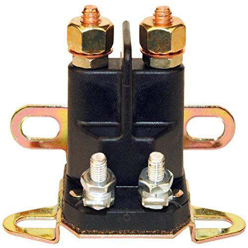 Maxpower 334019 Universal 4 Pole Solenoid Replaces, Briggs & Stratton 5410K Craftsman, Poulan, Husqvarna 109946 MTD, Cub Cadet, Troy Bilt 725-04437 & Many Others, Black