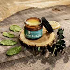 Dr. Cowan's Garden Tallow Skin Care Balm 2 ounces. Winter Armor with Turpentine - Made with 100% grass-fed tallow and organic ingredients