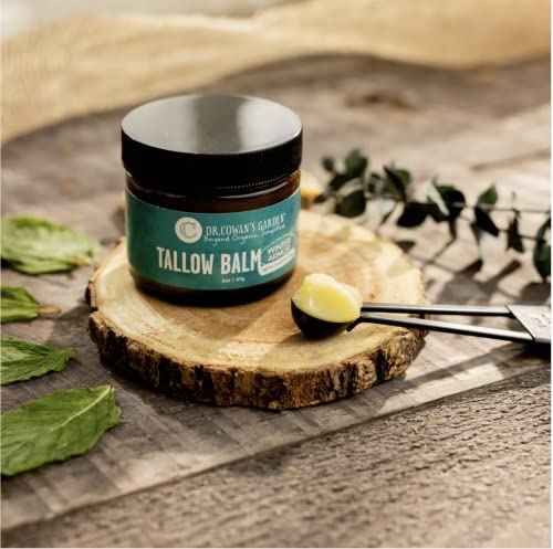 Dr. Cowan's Garden Tallow Skin Care Balm 2 ounces. Winter Armor with Turpentine - Made with 100% grass-fed tallow and organic ingredients