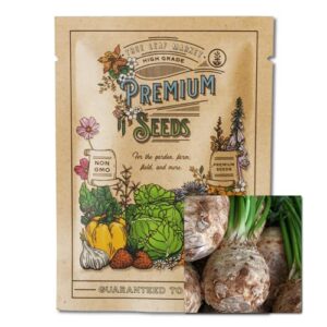 giant prague celeriac seeds for planting – 1 g 2000+ seeds – non-gmo, heirloom vegetable garden seeds – sealed in a beautiful mylar package for extended shelf life