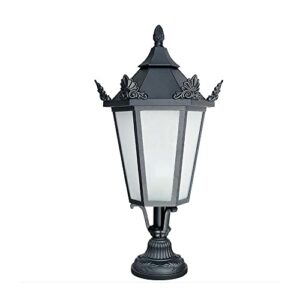 dlsixyi european modern patio balcony lawn outdoor glass column lamp victoria aluminum park post lights garden light waterproof landscape villa street table lamp