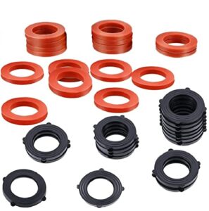 vetico garden hose washer heavy duty rubber washer seals fit all standard 3/4 inch garden hose and water faucet fittings,32packs