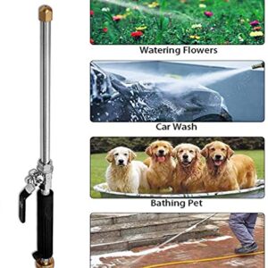 Raddile High Pressure Power Washer Hose Nozzle Hydro Jet Cleaning Tool, Garden Sprayer Wand and Adjustable Nozzle, Gutter Cleaner, Car Pet Window Cleaning Tool (black)