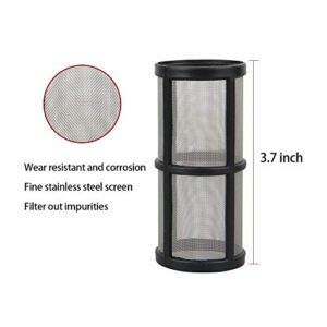 Sooprinse Garden Hose Inlet Filter for High Pressure Washer, Sediment Filter Attachment, 40 Mesh Screen, Extra 2 Pcs 100 Mesh, 3PCS O-Ring and 4PCS Filter Hose Washer