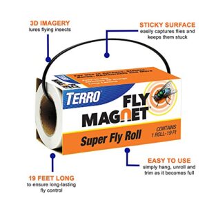 Terro T521 Super Fly Roll Magnet Fly Trap, White