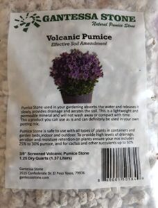 gantessa stone gardening pumice soil amendment | 3/8 screened | 1.25 quarts (ps381q)